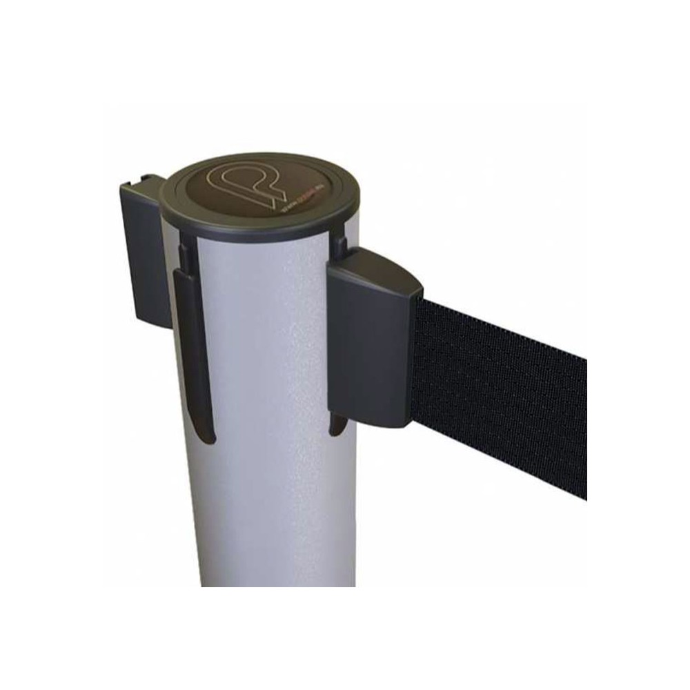 Poteau à Sangle Rétractable Potelet® ECO 3m, Gris Argenté